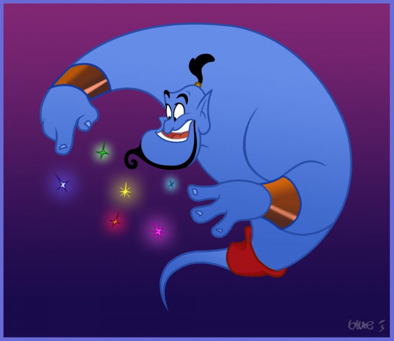 Disegno di Genio di Aladino da colorare - Pagine da colorare gratis Disegno di Genio di Aladino da colorare - Pagine da colorare gratis