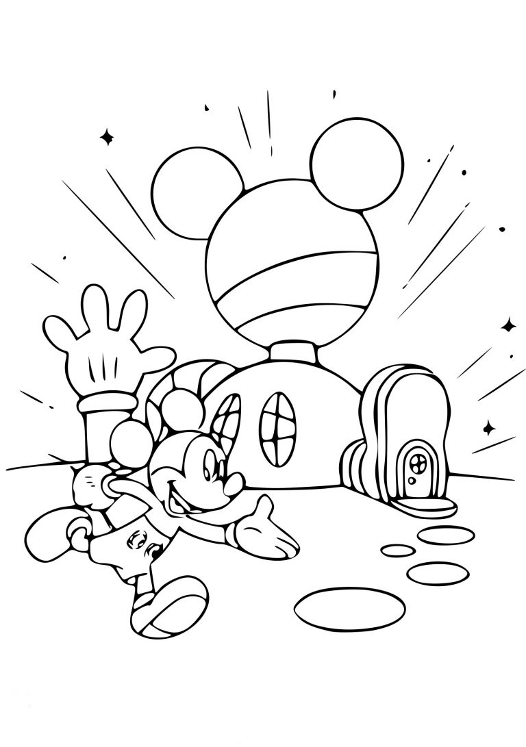 Coloriage la maison de Mickey à imprimer Coloriage la maison de Mickey à imprimer